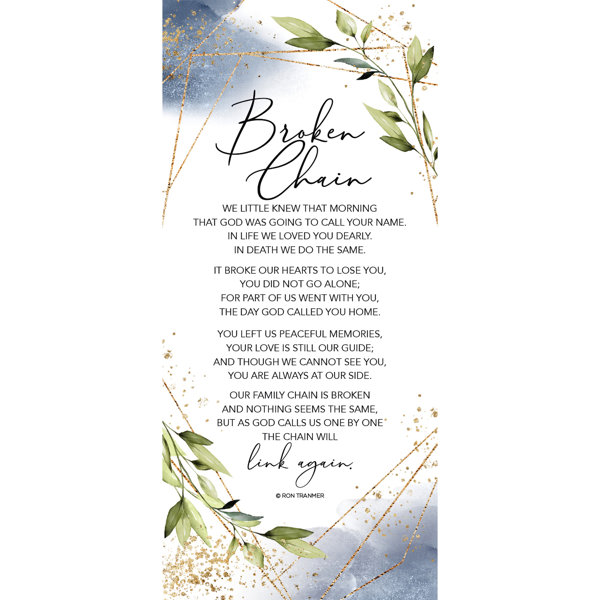 The Broken Chain Poem Printable