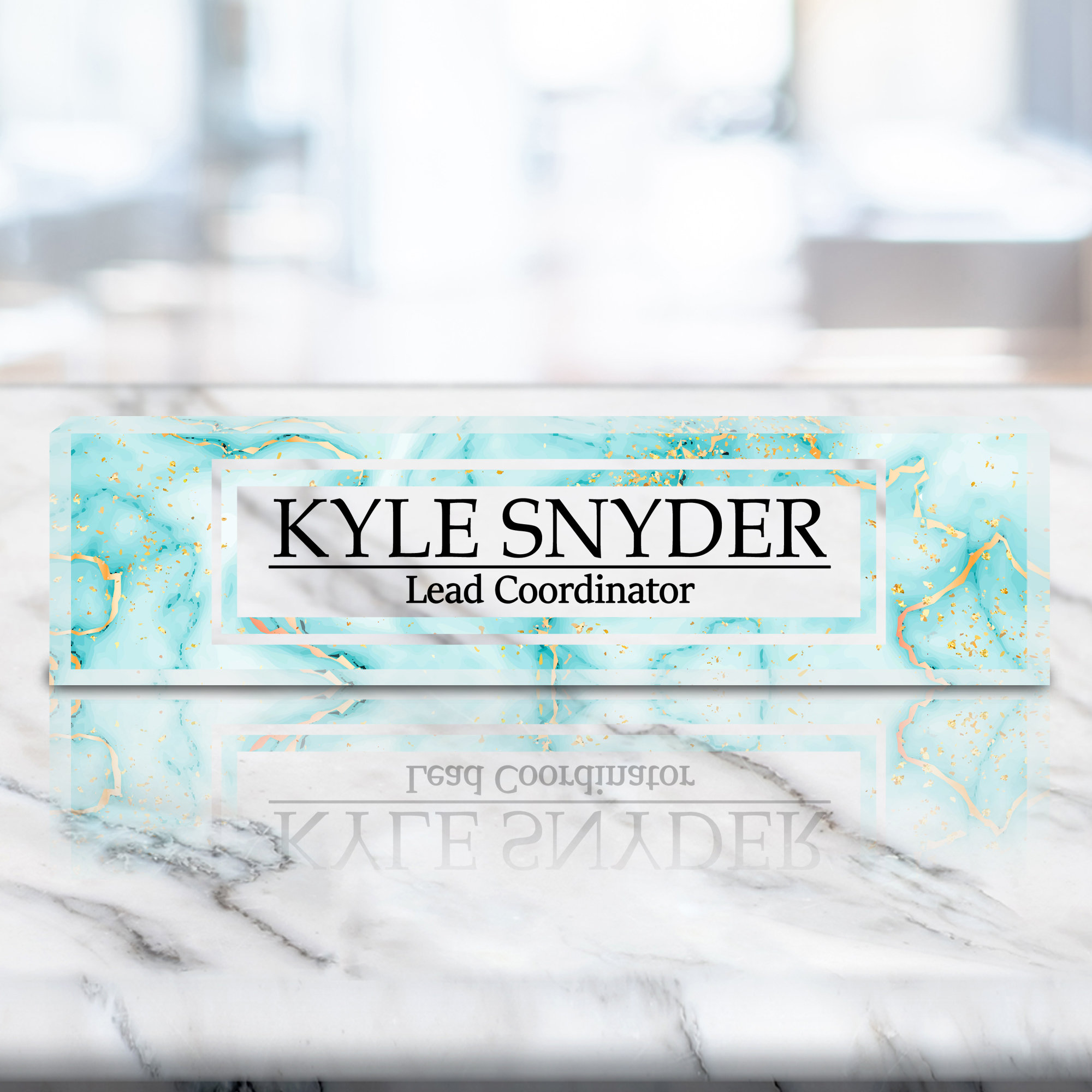VWAQ Personalized Marble Name Plate | Wayfair