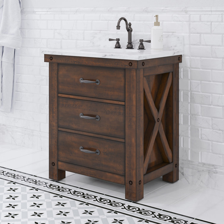 Laurel Foundry Modern Farmhouse Aberdeen 30" Bath Vanity in Rustic ...