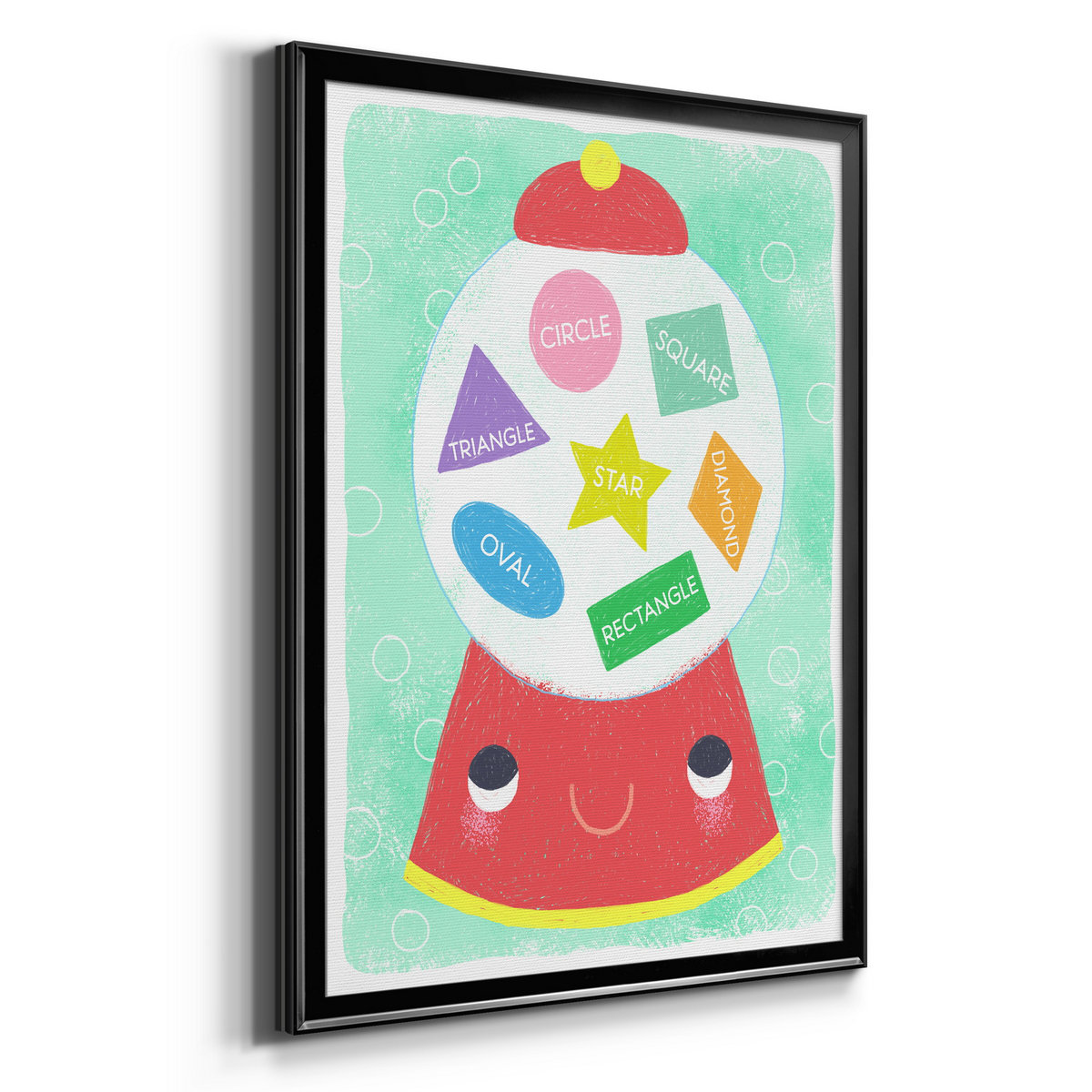 Trinx Gumball Shapes - Picture Frame Painting on Canvas | Wayfair