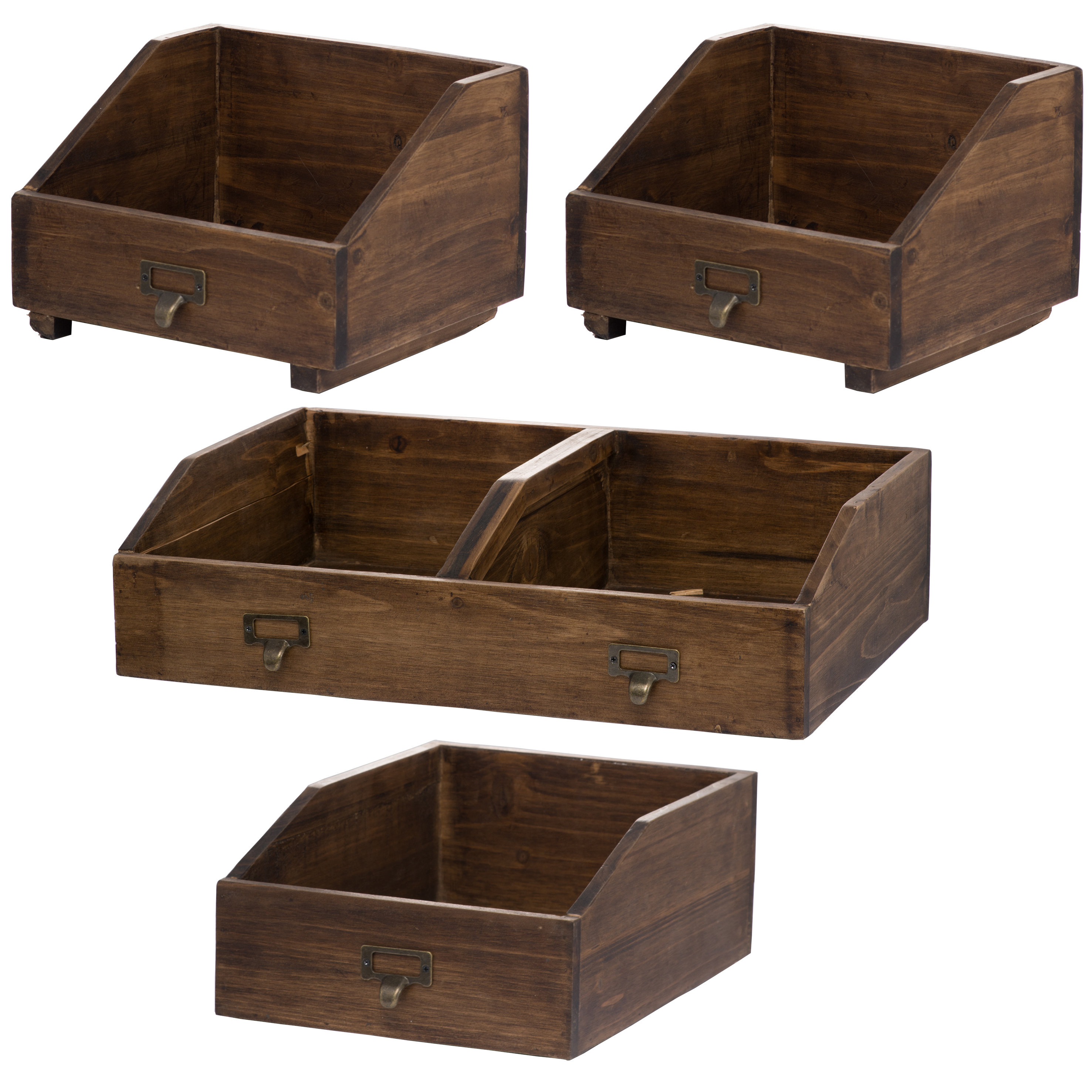 Lark Manor Abdul-Hadi 4 Piece Solid Wood Box Set | Wayfair