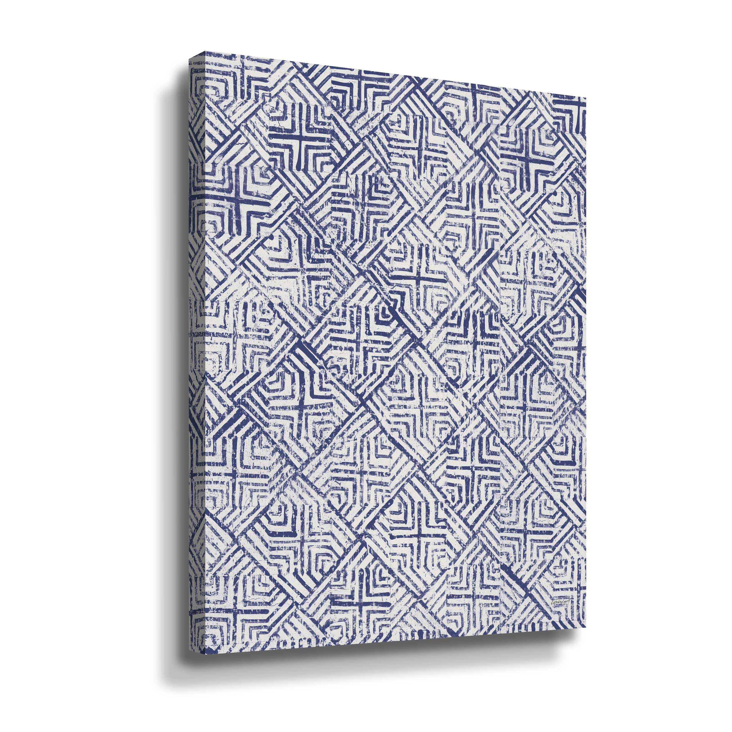 Dakota Fields Maki Tile Panel II Crop II Blue - Graphic Art on Canvas ...