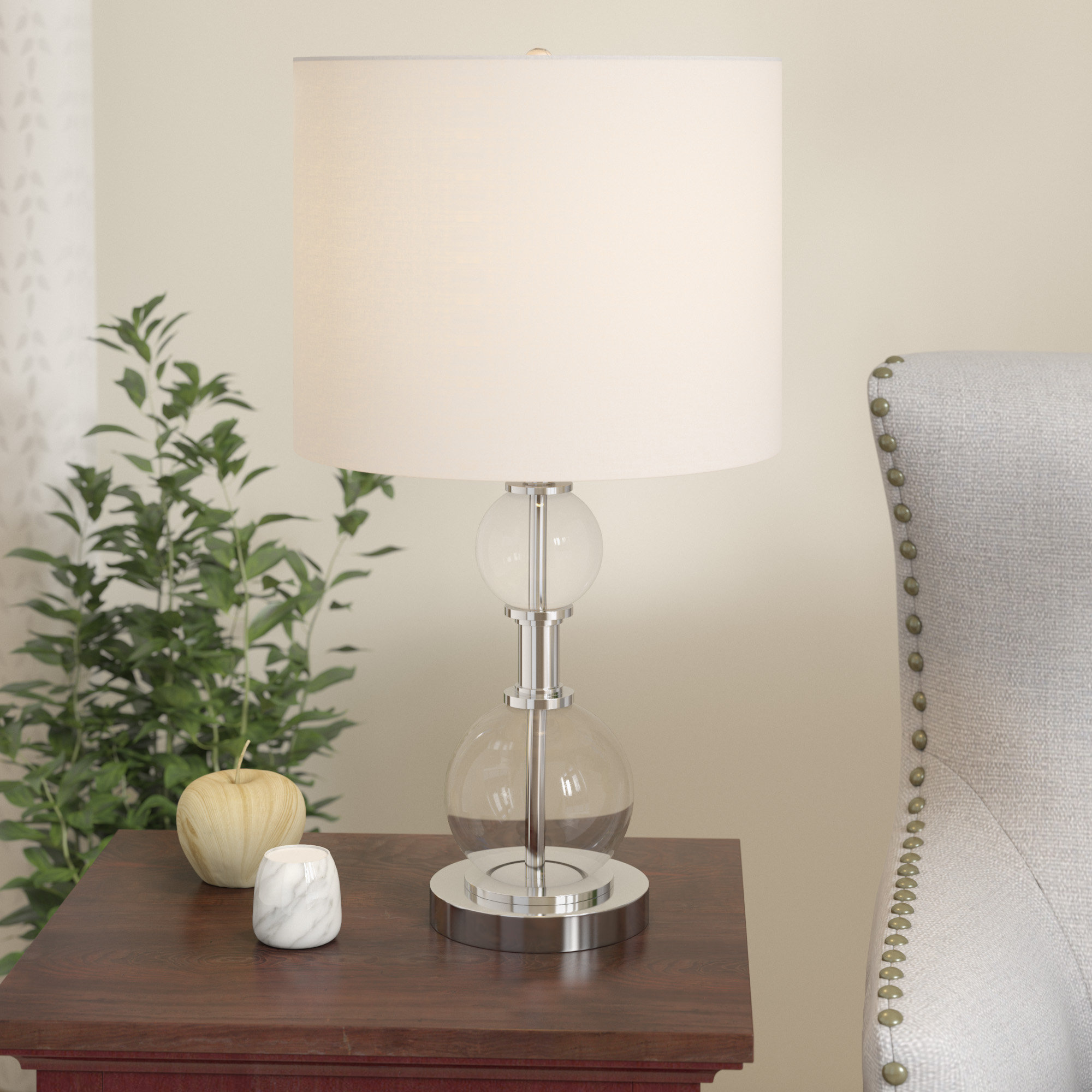 Charlton Home® Elana Glass Table Lamp & Reviews | Wayfair