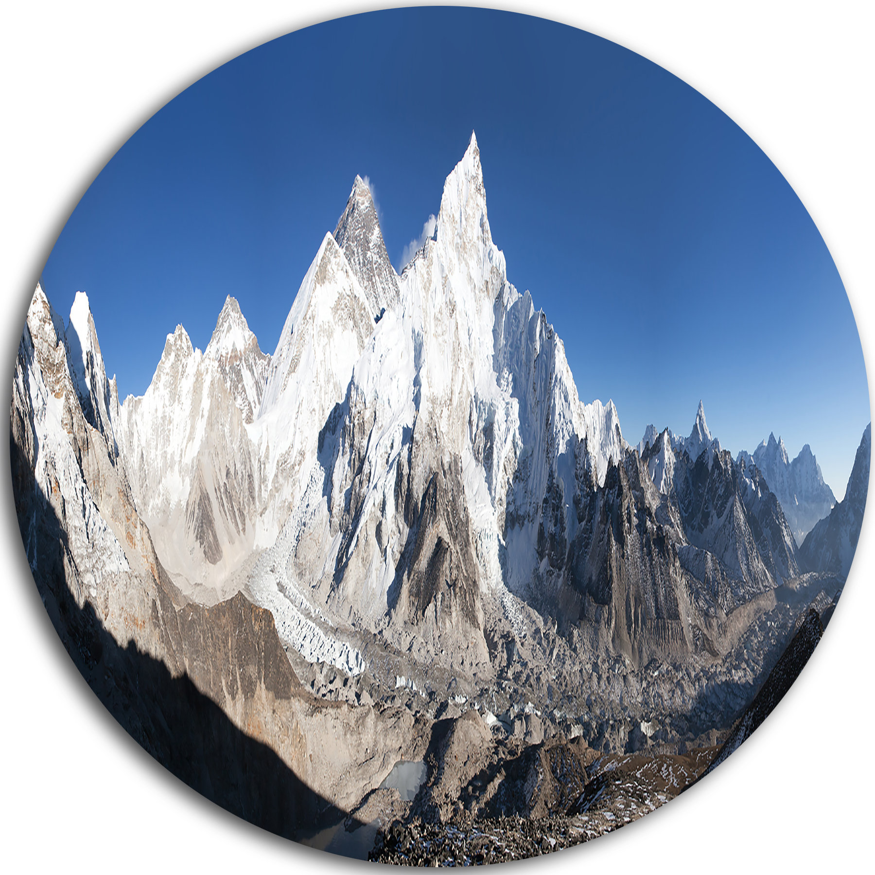 DesignArt Mount Everest Glacier Panorama - Unframed Photograph on Metal ...