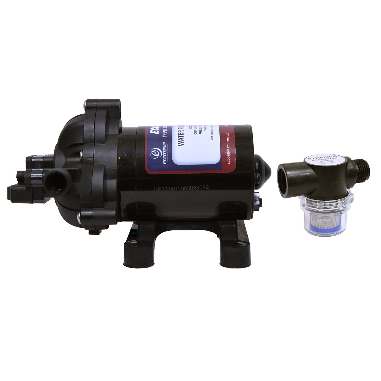 Eccotemp EccoFlo Triplex Diaphragm 12V Water Pump and Strainer | Wayfair