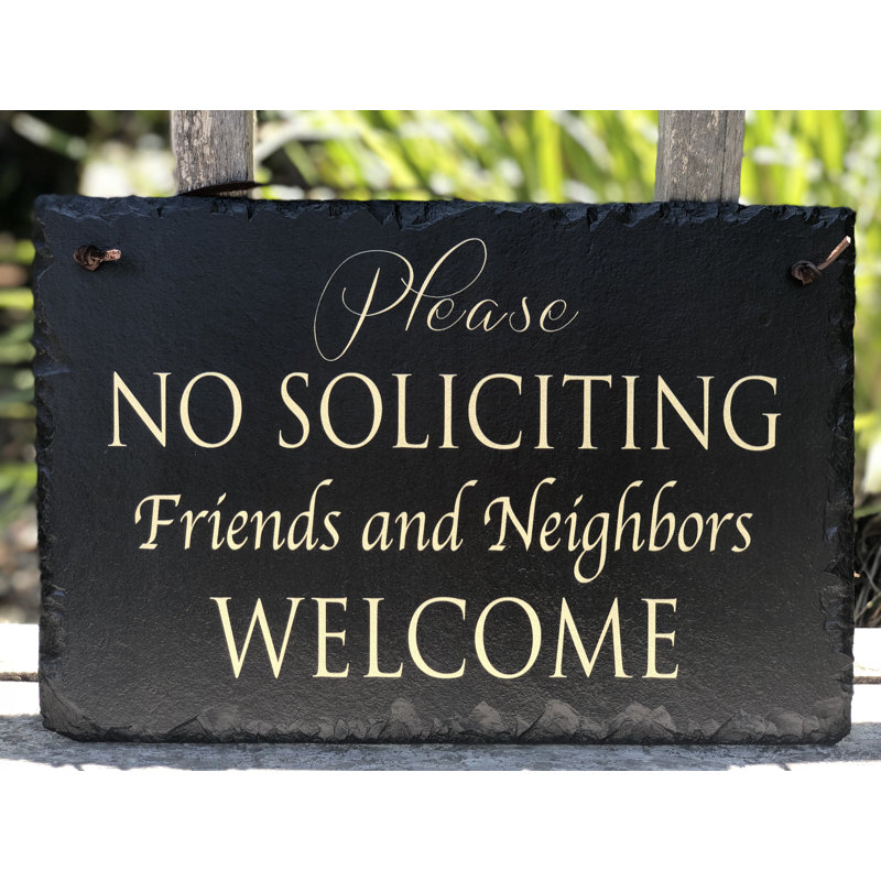 SassySquirrelInk Sassy Squirrel No Soliciting Sign for House - Slate ...