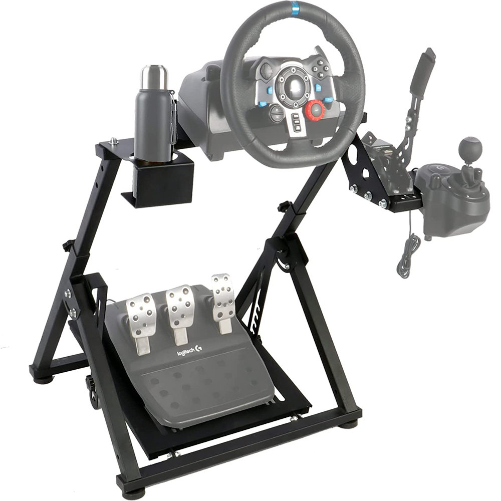 Anman Racing Wheel Stand, Adjustable Foldable Steering Wheel Stand ...