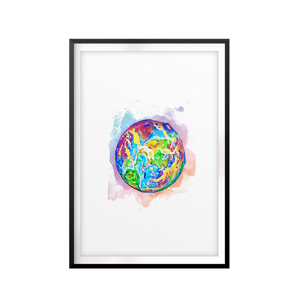 Isabelle & Max™ Vivid Globe - Picture Frame Print | Wayfair