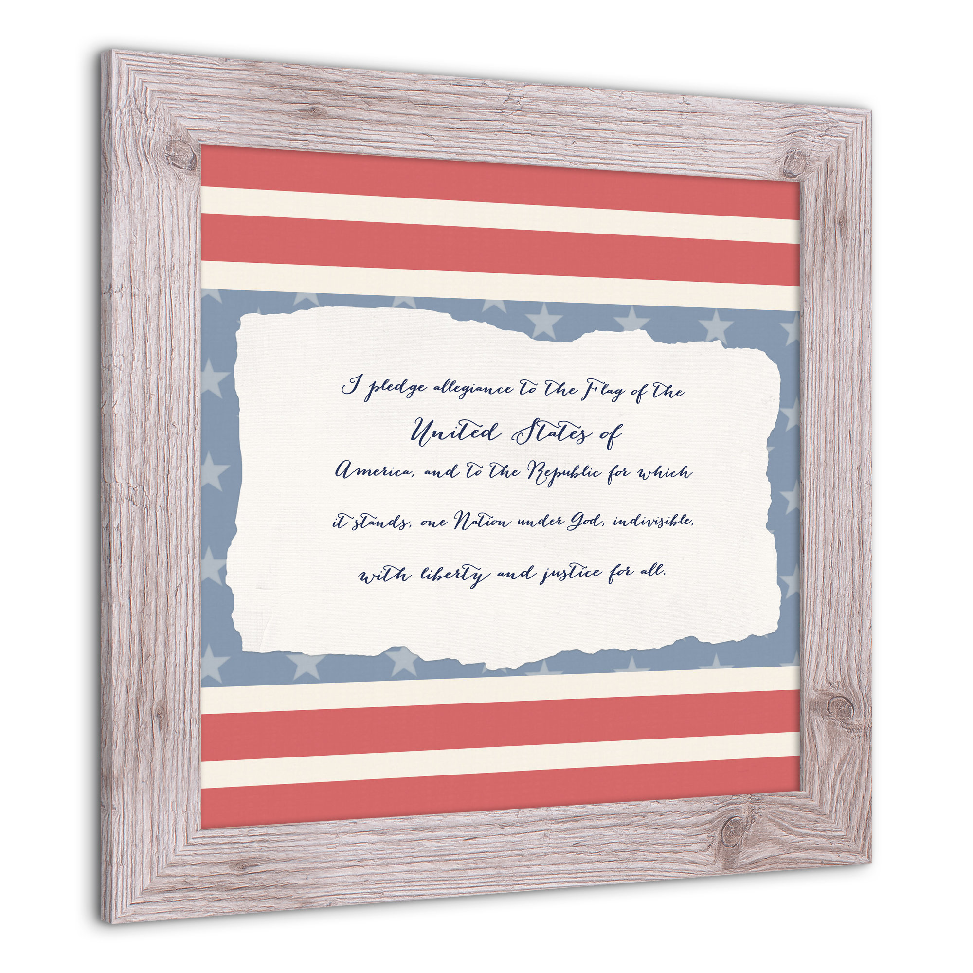 The Holiday Aisle® Pledge Of Allegiance - Picture Frame Print on Canvas ...