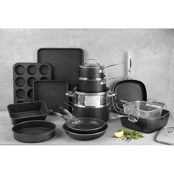 GraniteStone Granite Stone Pots And Pans Set, 20 Piece Complete ...