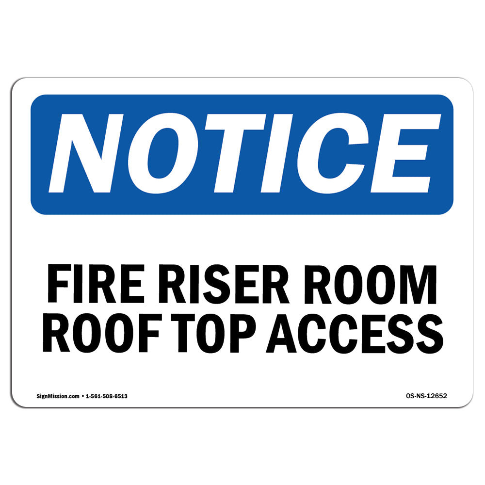 SignMission Fire Riser Room Roof Top Access | Wayfair
