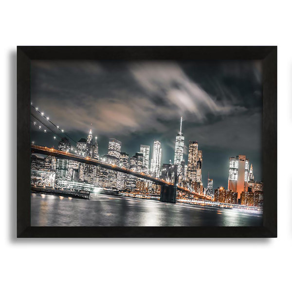 Ebern Designs Light On The Bridge In New York - Picture Frame ...