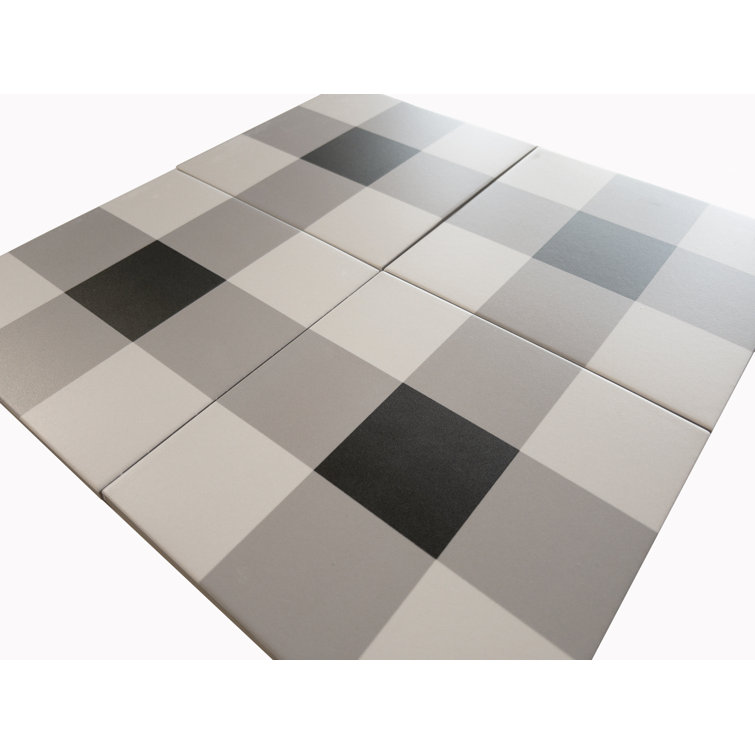Tile Cart Buffalo Plaid 8"x8" Patterned Porcelain Wall & Floor Tile ...