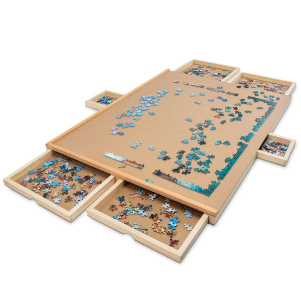 Skymall 1500 Piece Puzzle Board | Premium Wooden Jigsaw Puzzle Table ...
