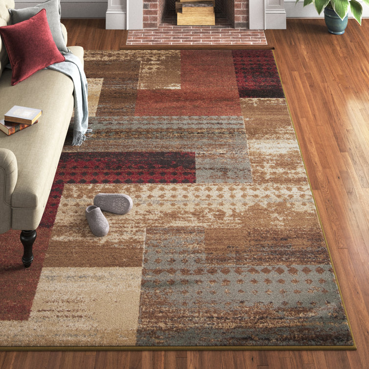 Lark Manor Fegan Power Loom Performance Brown Rug & Reviews | Wayfair