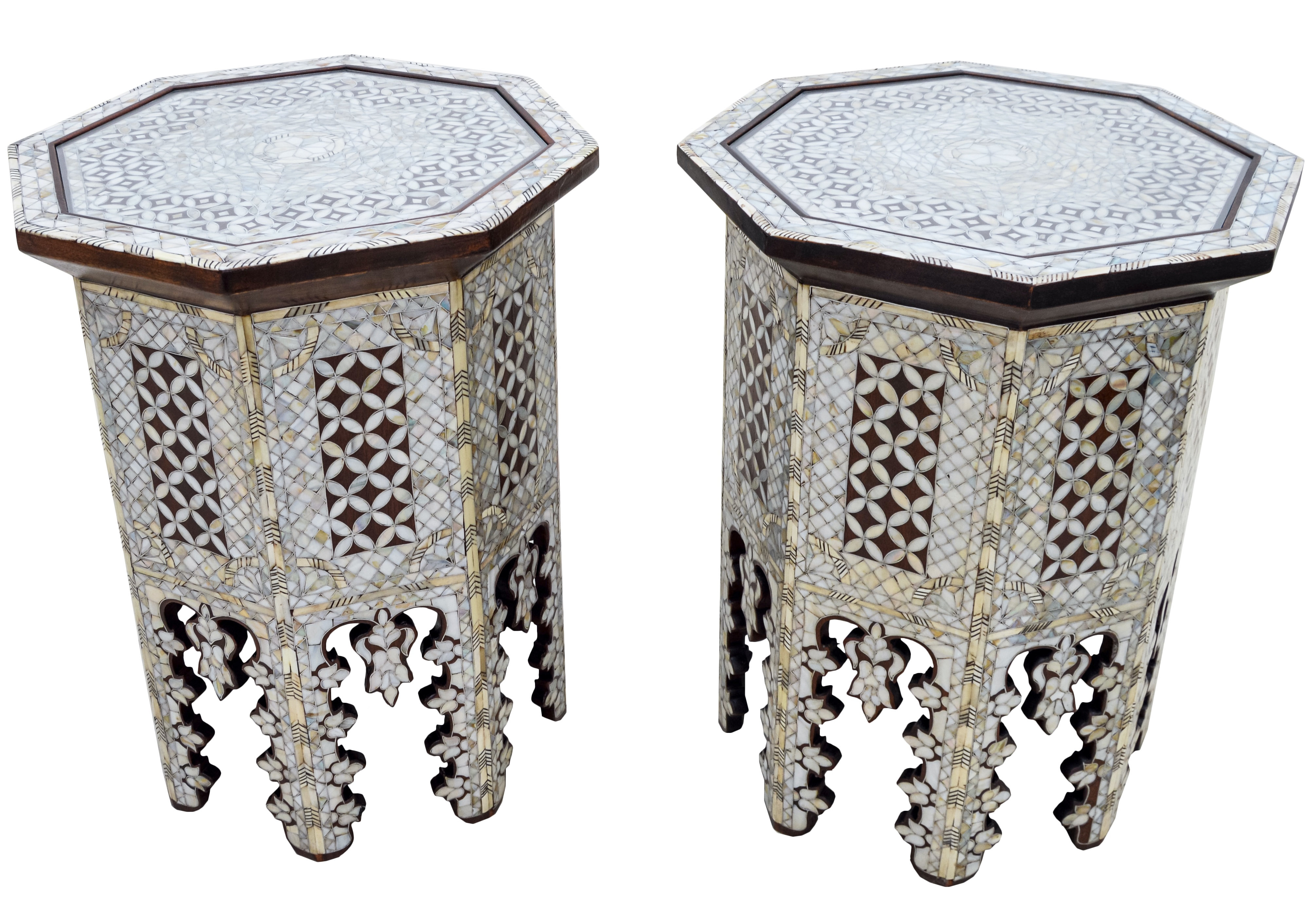 The Moroccan Room Moorish 24'' Tall Abstract End Table Set | Wayfair