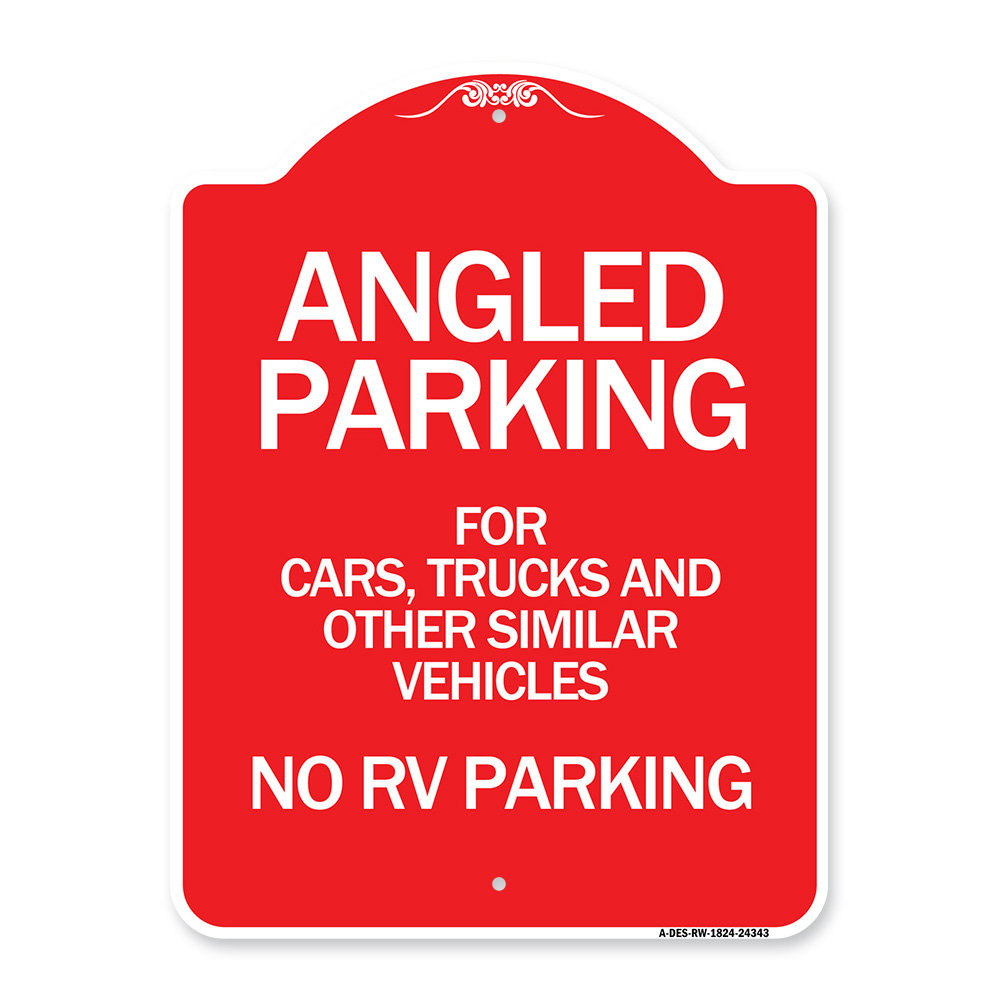 Signmission Designer Series Sign - Angled Parking For Cars, Trucks And ...