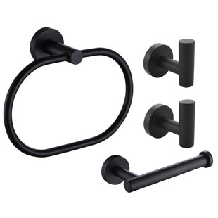 Matte Black Bathroom Hardware Sets You'll Love in 2020 | Wayfair