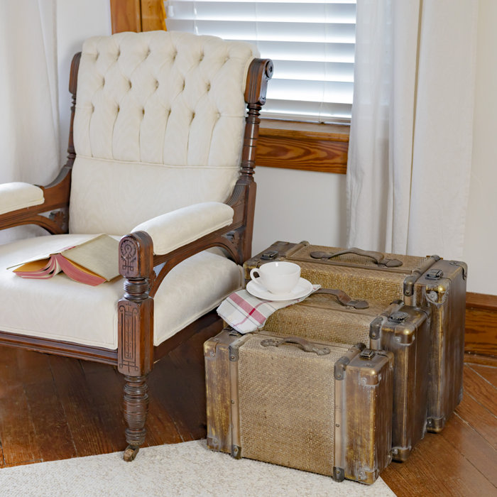 Charlton Home® Rachelle 3 Piece Vintage Trunk Set & Reviews | Wayfair
