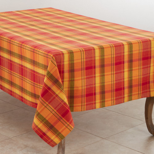 The Holiday Aisle® Keithley Plaid Thanksgiving Tablecloth | Wayfair