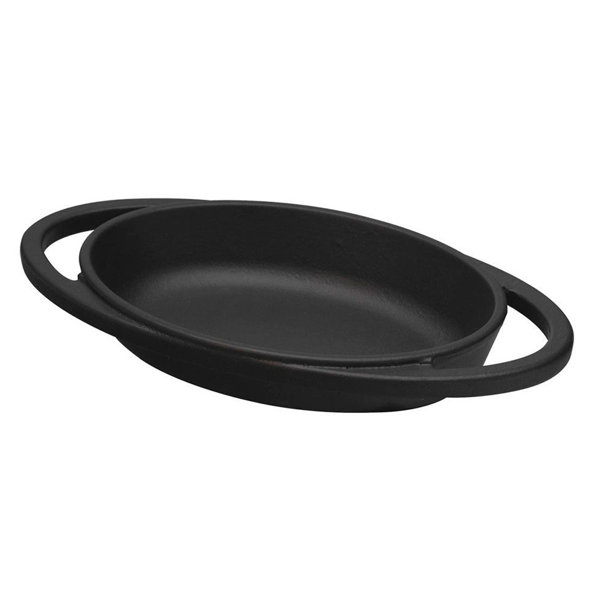 LAVA CAST IRON Lava Enameled Cast Iron Skillet 6 inch- Oval Pan Dish ...