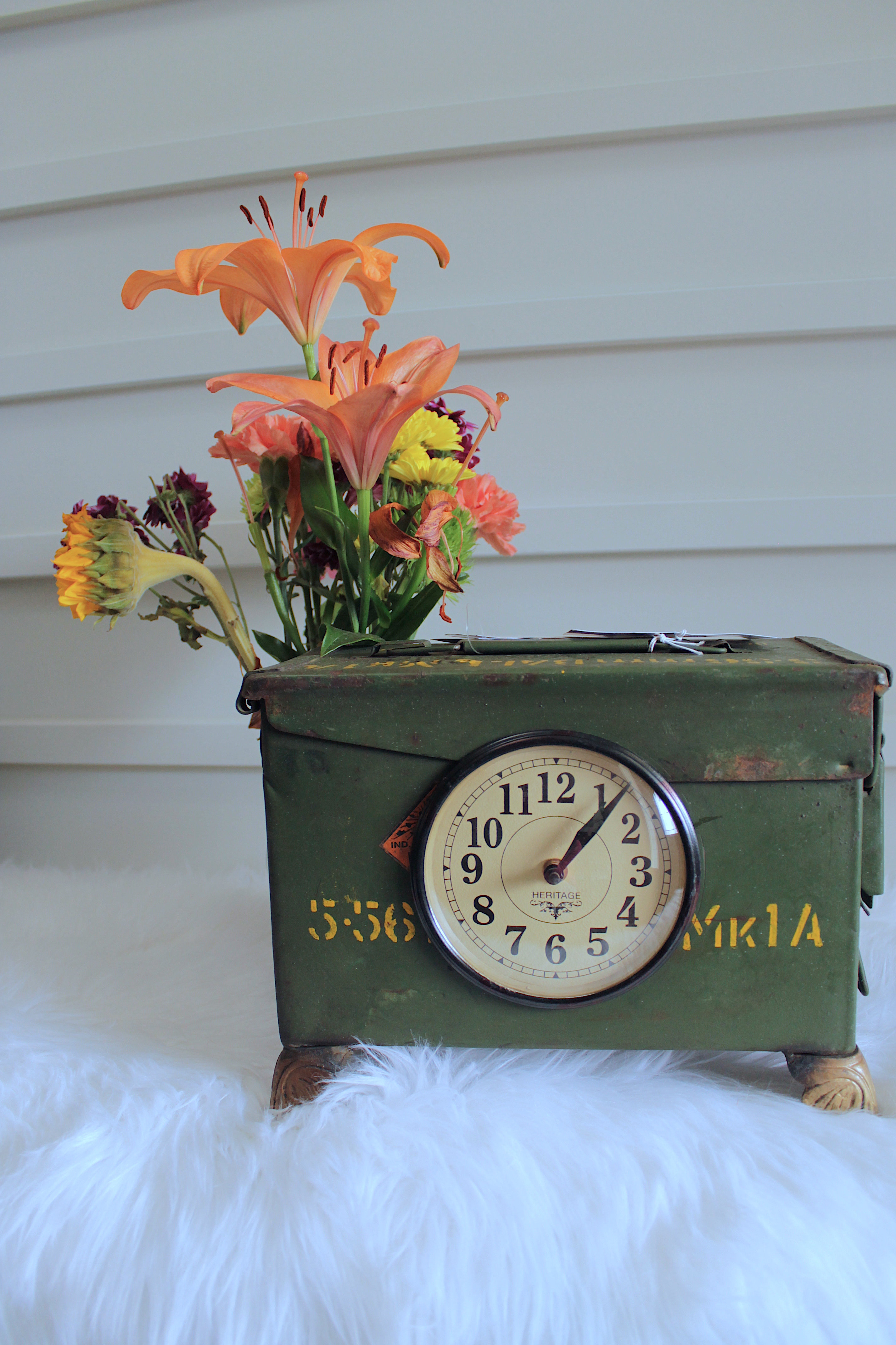 Williston Forge Table Army Toolbox Clock | Wayfair
