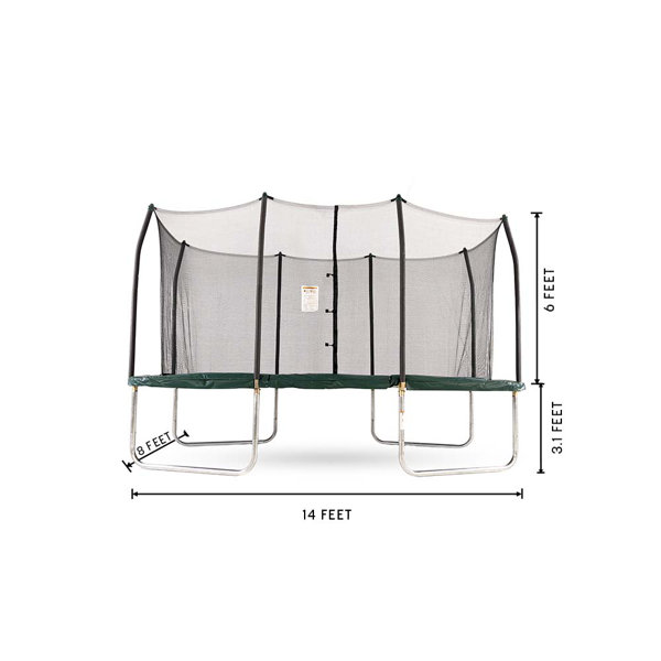 Skywalker Trampolines 14ft x 8ft Rectangle Trampoline with Enclosure ...