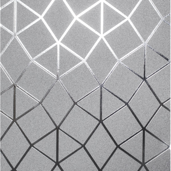 East Urban Home Platinum Geometric Wallpaper & Reviews | Wayfair.co.uk