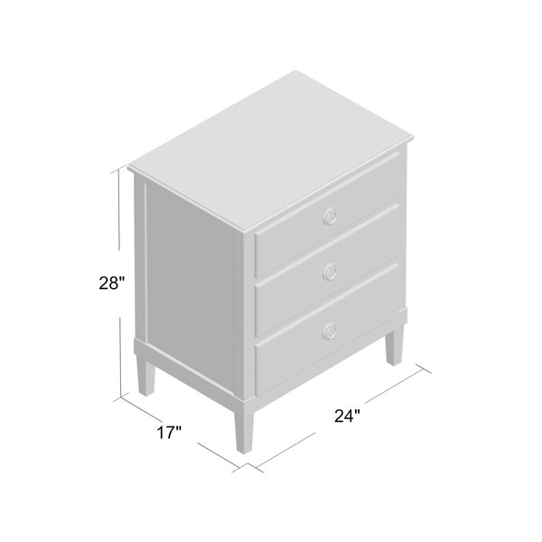 Mistana™ Robyn 28'' Tall 3 - Drawer Nightstand in Brown & Reviews | Wayfair