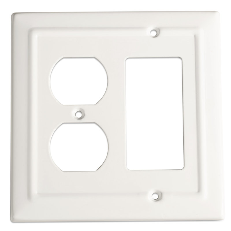 Monarch Abode Architectural 2-Gang Duplex Outlet / Rocker Combination ...