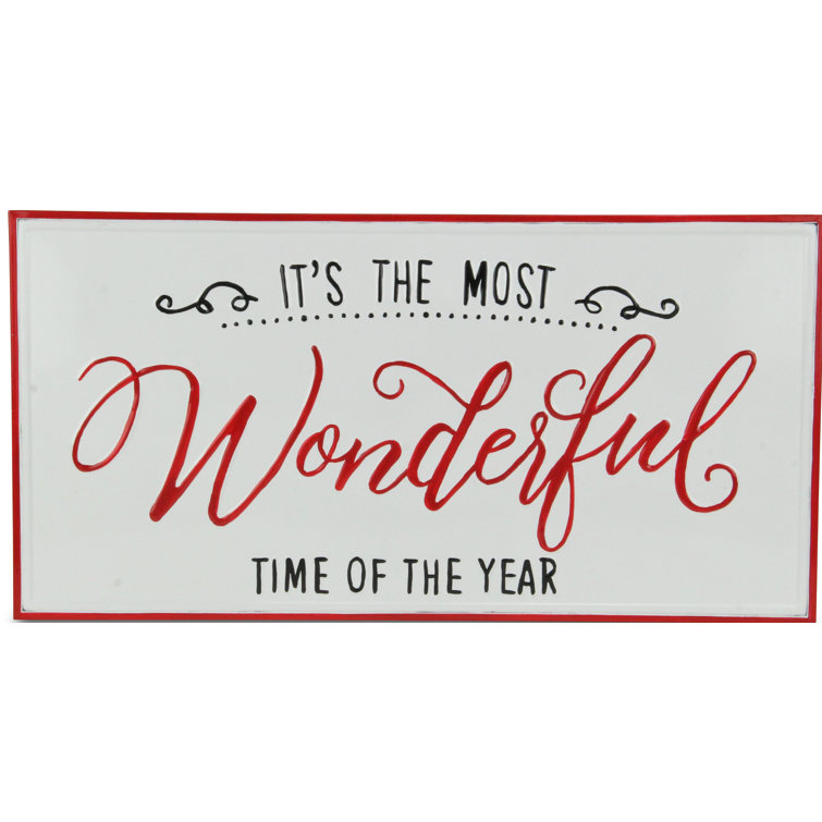 The Holiday Aisle® It's the Most Wonderful Time of the Year Wall Décor ...