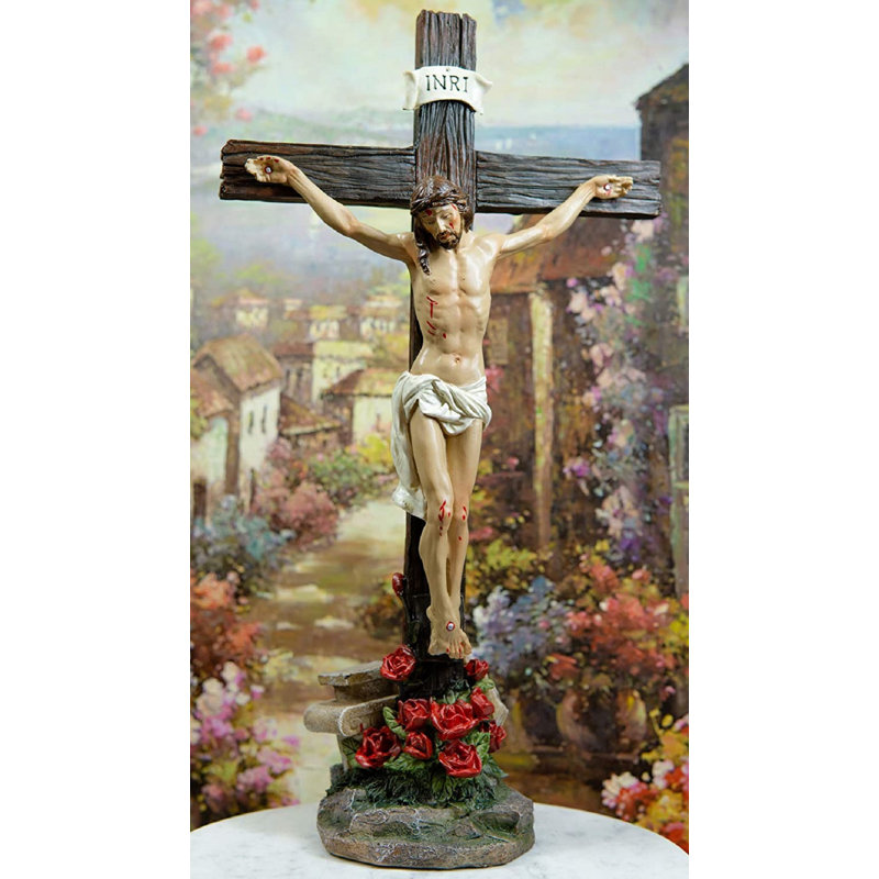The Holiday Aisle® Ebros INRI Jesus Christ Crucified On The Cross With ...
