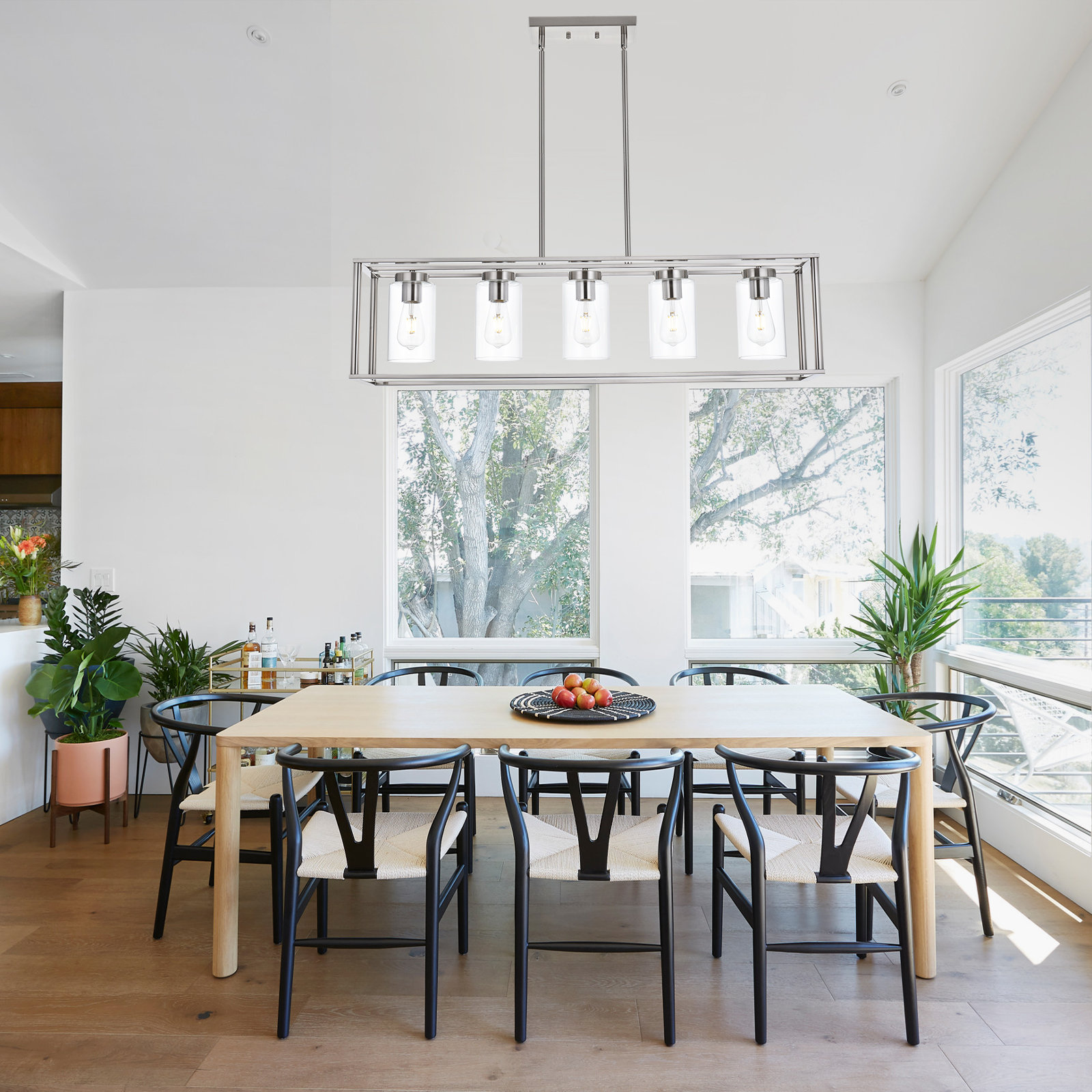 17 Stories Dining Room Light Fixture, Black Kitchen Lights Ceiling, 5 ...
