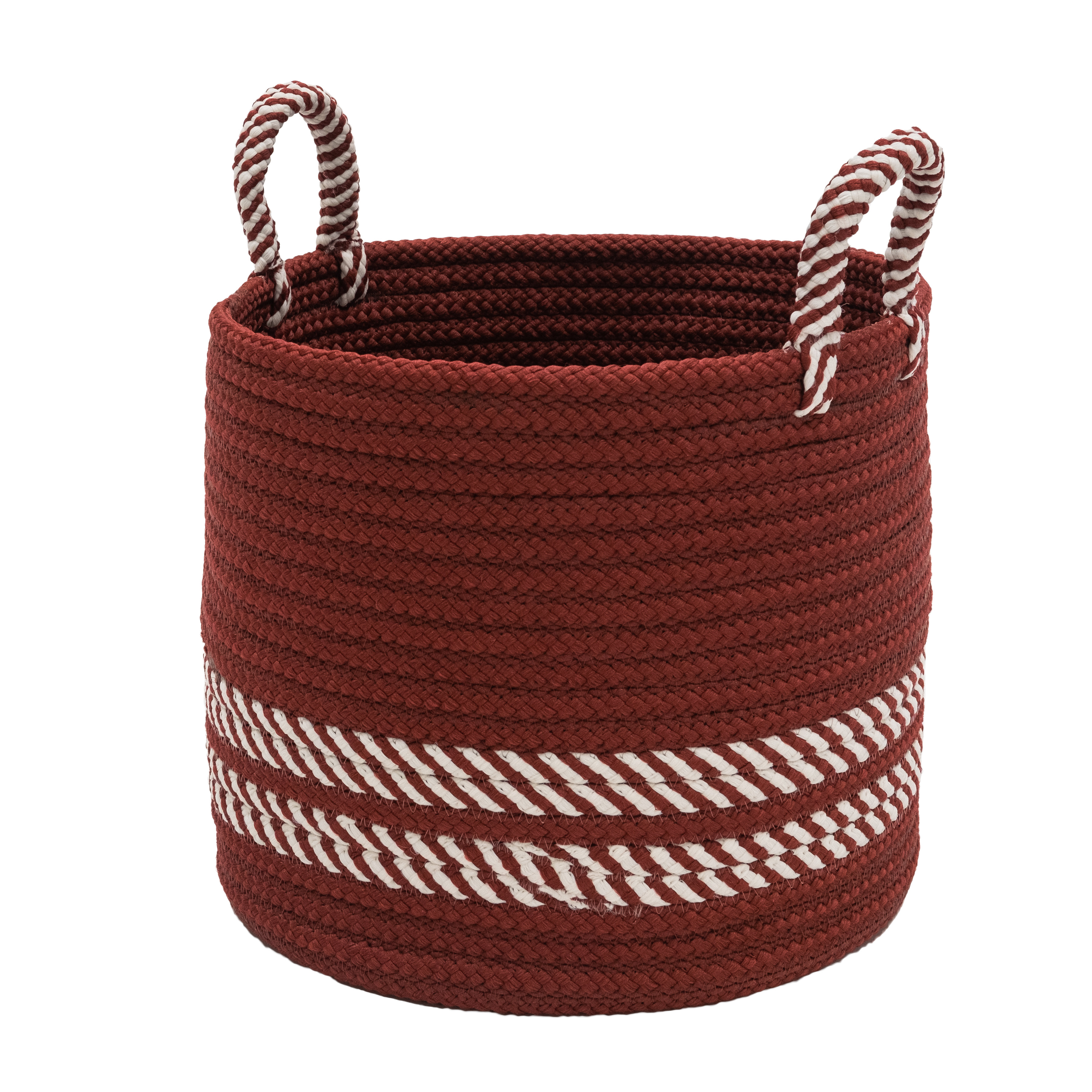 The Holiday Aisle® Jolly Holiday Floor Basket - Red Twist | Wayfair