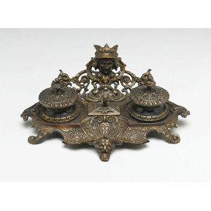 Astoria Grand Eisen Decorative Double Inkwell & Reviews | Wayfair