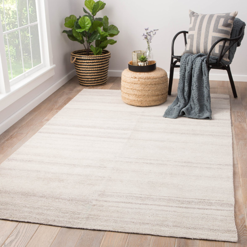 Ebern Designs Orleanna Flat Woven Cream Indoor/Outdoor Area Rug | Wayfair