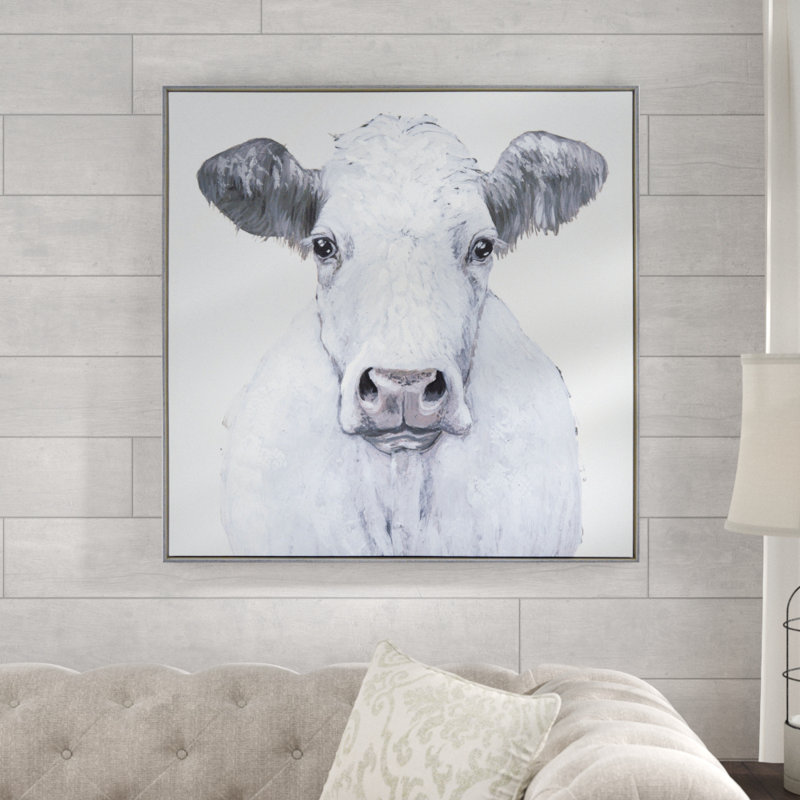Gracie Oaks 'Cow' - Picture Frame Print on Canvas & Reviews | Wayfair