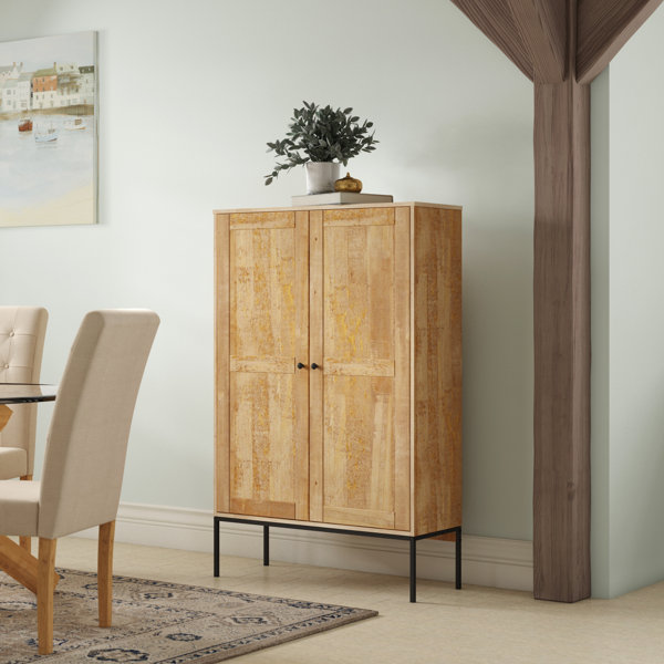 East Urban Home 35.83'' Wide Pine Solid Wood Highboard | Wayfair