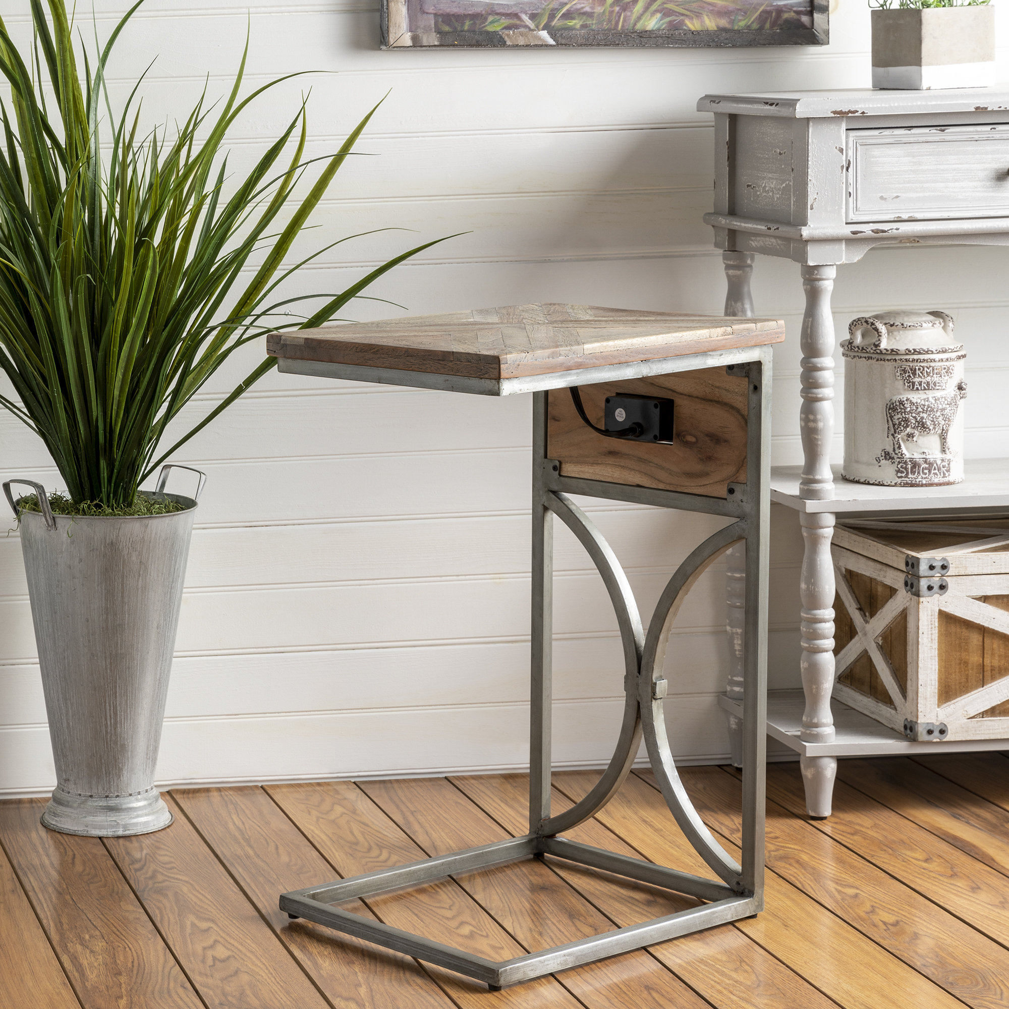 Union Rustic Ulrey 24.5'' Tall Solid Wood C Table End Table | Wayfair