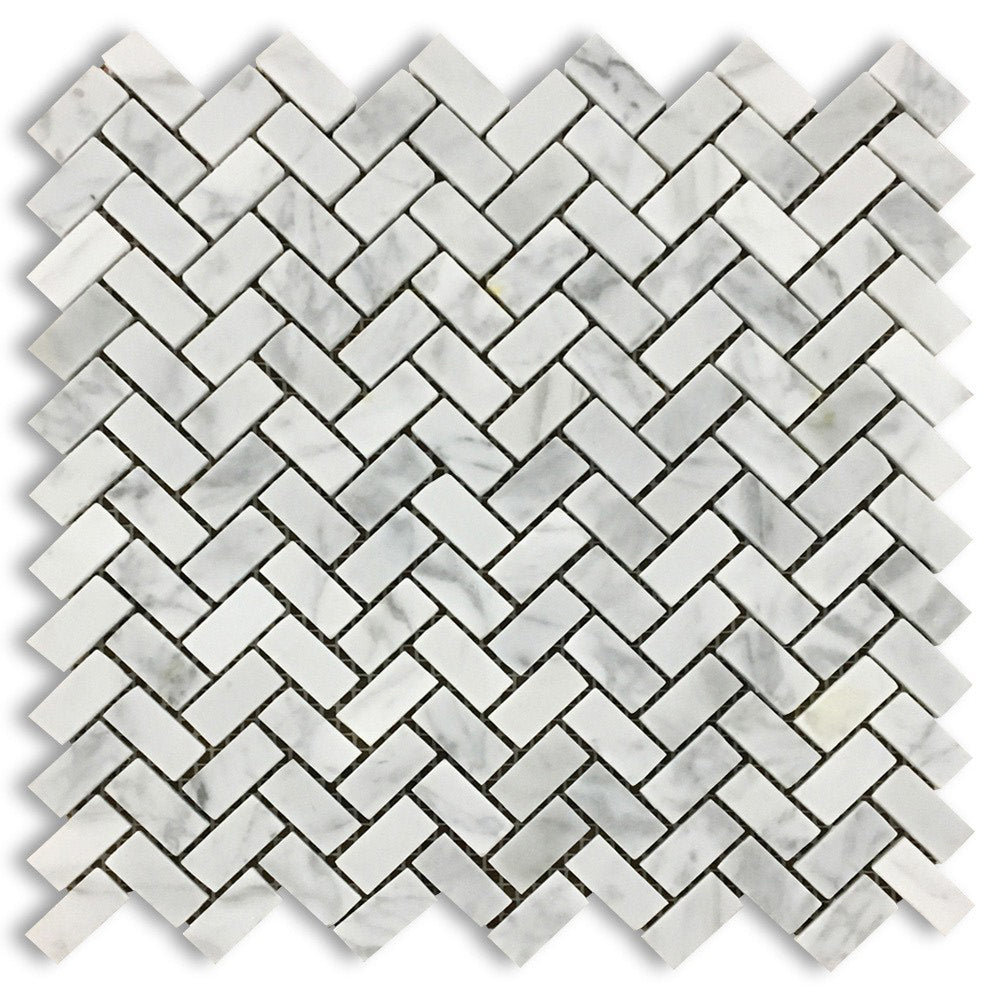 Stone & Tile Shoppe, Inc. Marble Chevron Mosaic Wall & Floor Tile | Wayfair