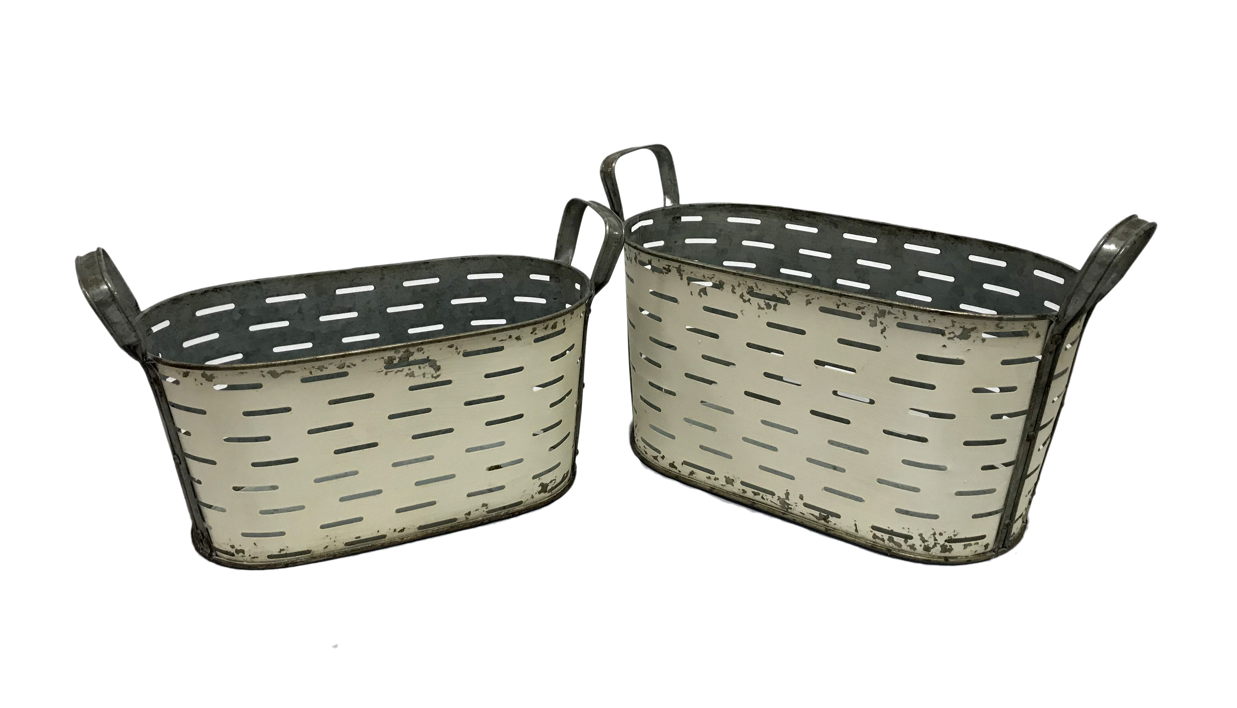 Gracie Oaks Metal/Wire 2 Pieces Bucket Set | Wayfair