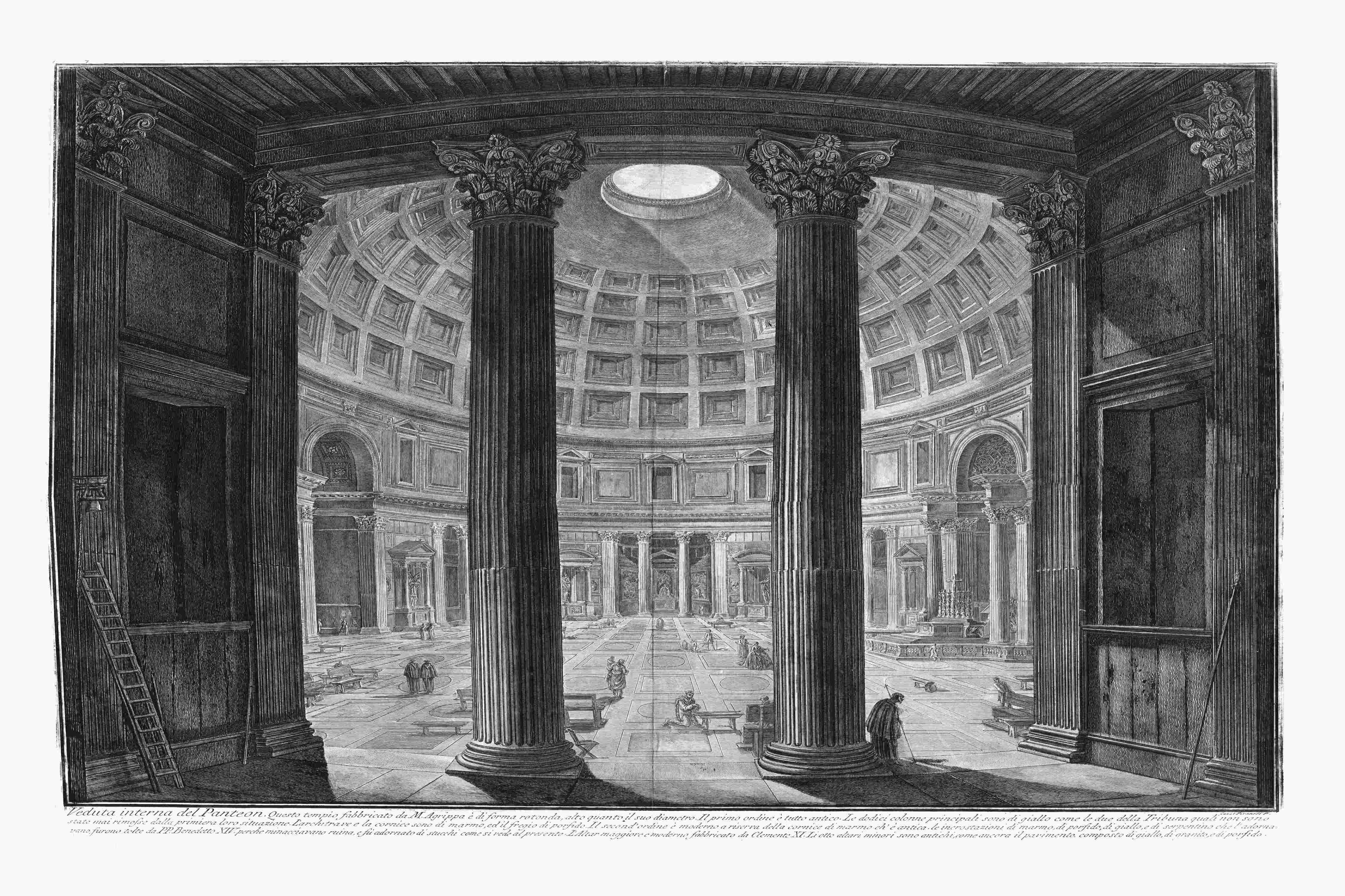 Bloomsbury Market Veduta Interna Del Pantheon by Piranesi - Wrapped ...