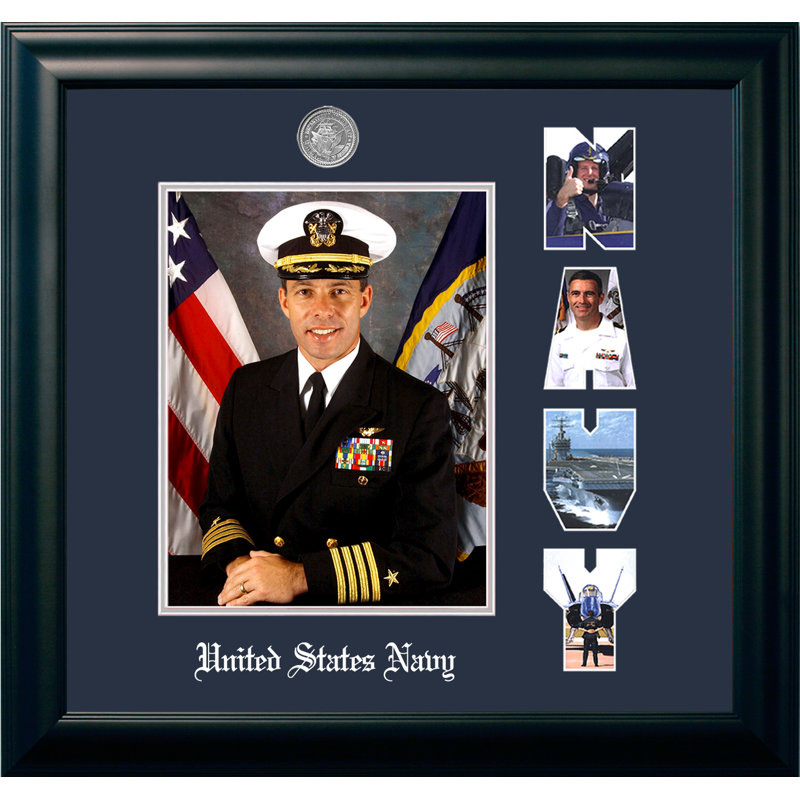 PATF Navy Portrait Picture Frame | Wayfair