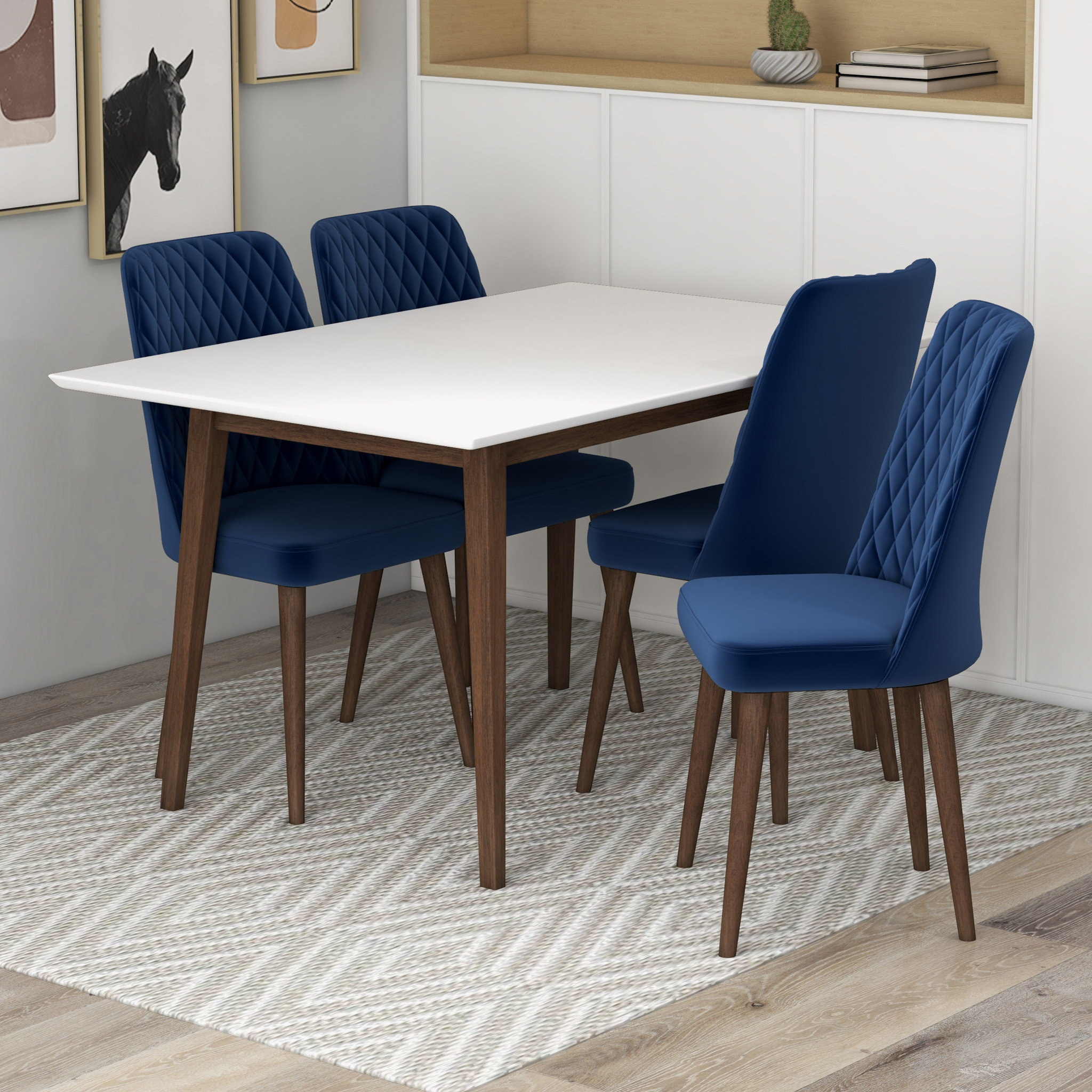 Corrigan Studio® Kensaku 4 - Person Eucalyptus Solid Wood Dining Set | Wayfair