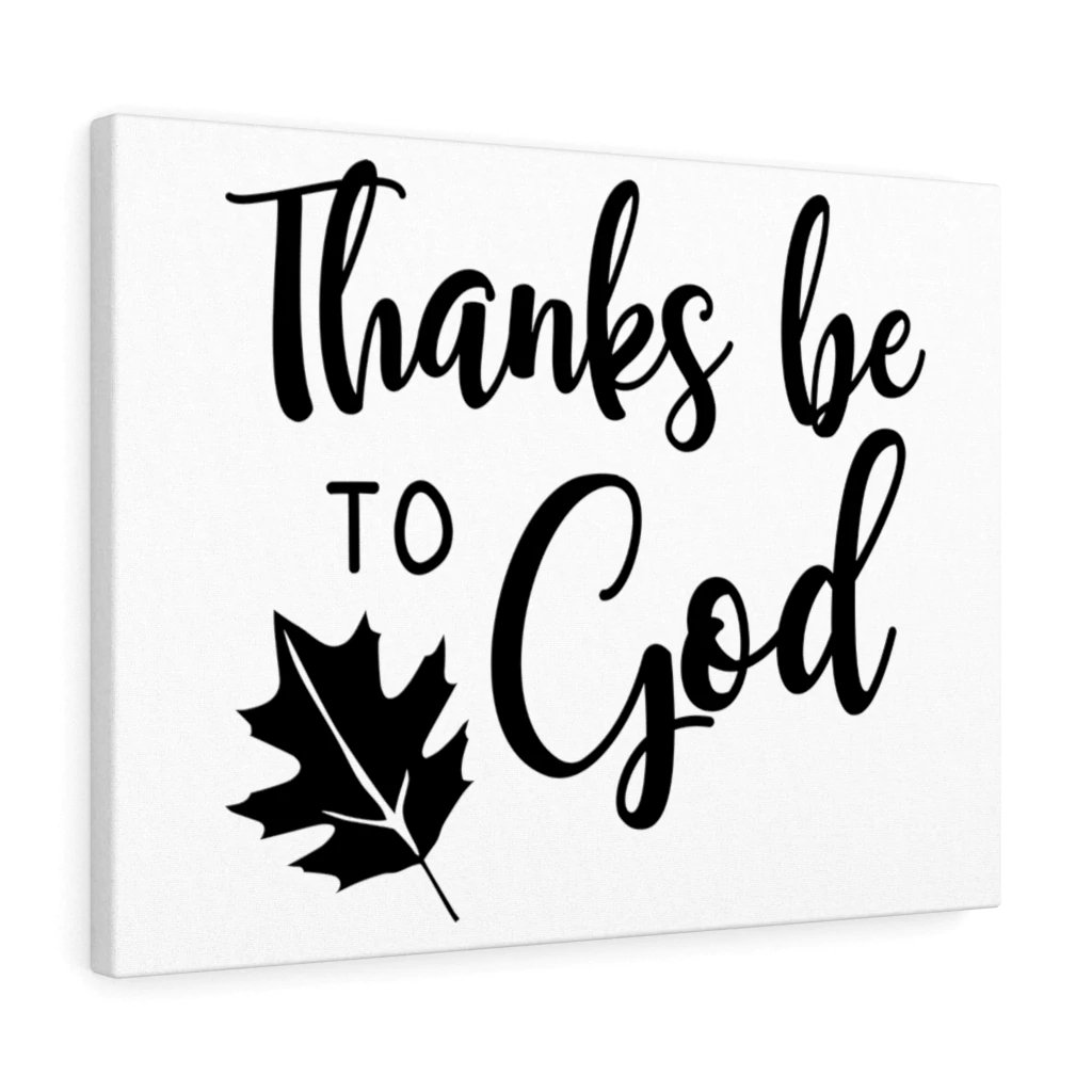 Trinx Thanks Be To God Christian Wall Art Print Ready to Hang | Wayfair