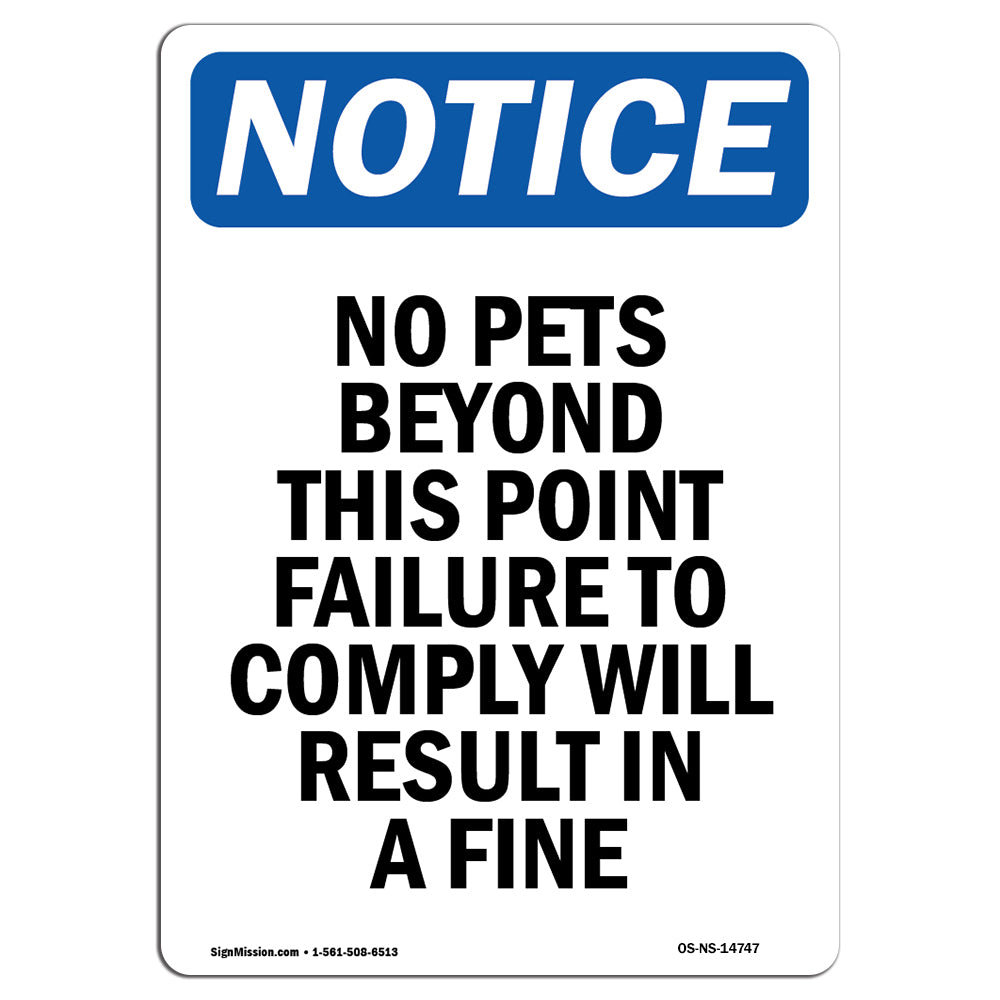 SignMission No Pets Beyond This Point Failure Sign | Wayfair