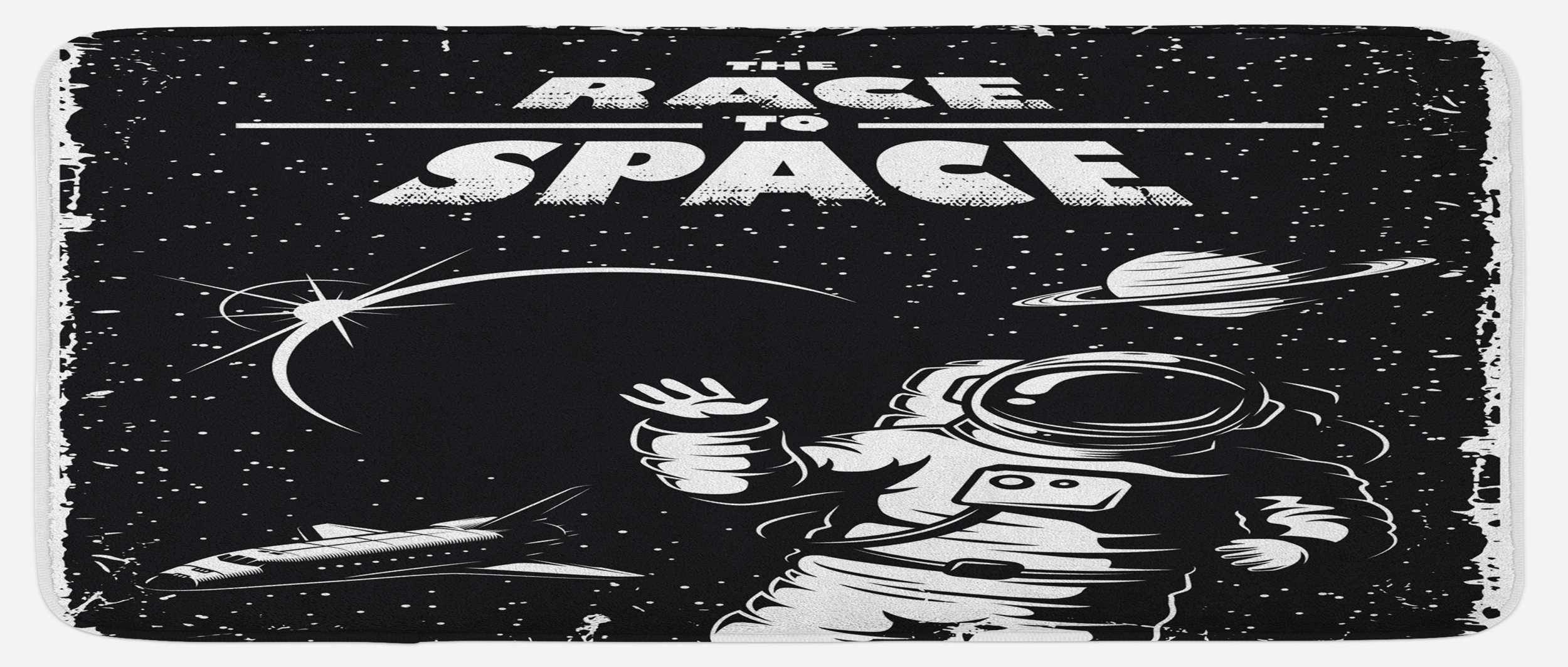 East Urban Home Race To Space Retro Image With Space Crafts Planets ...