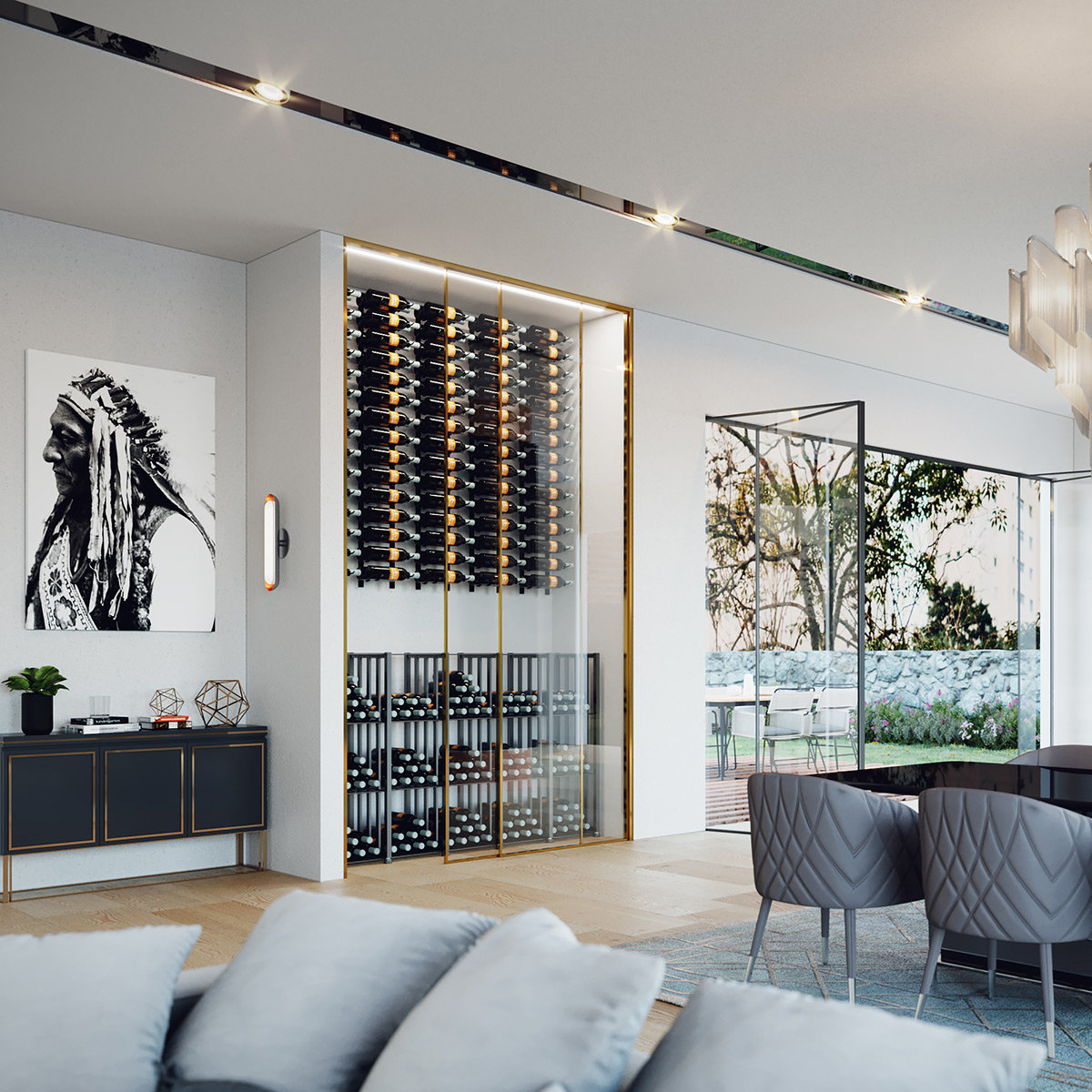 Rebrilliant Honya 192 Bottle Floor Wine Bottle Rack in Matte Black ...