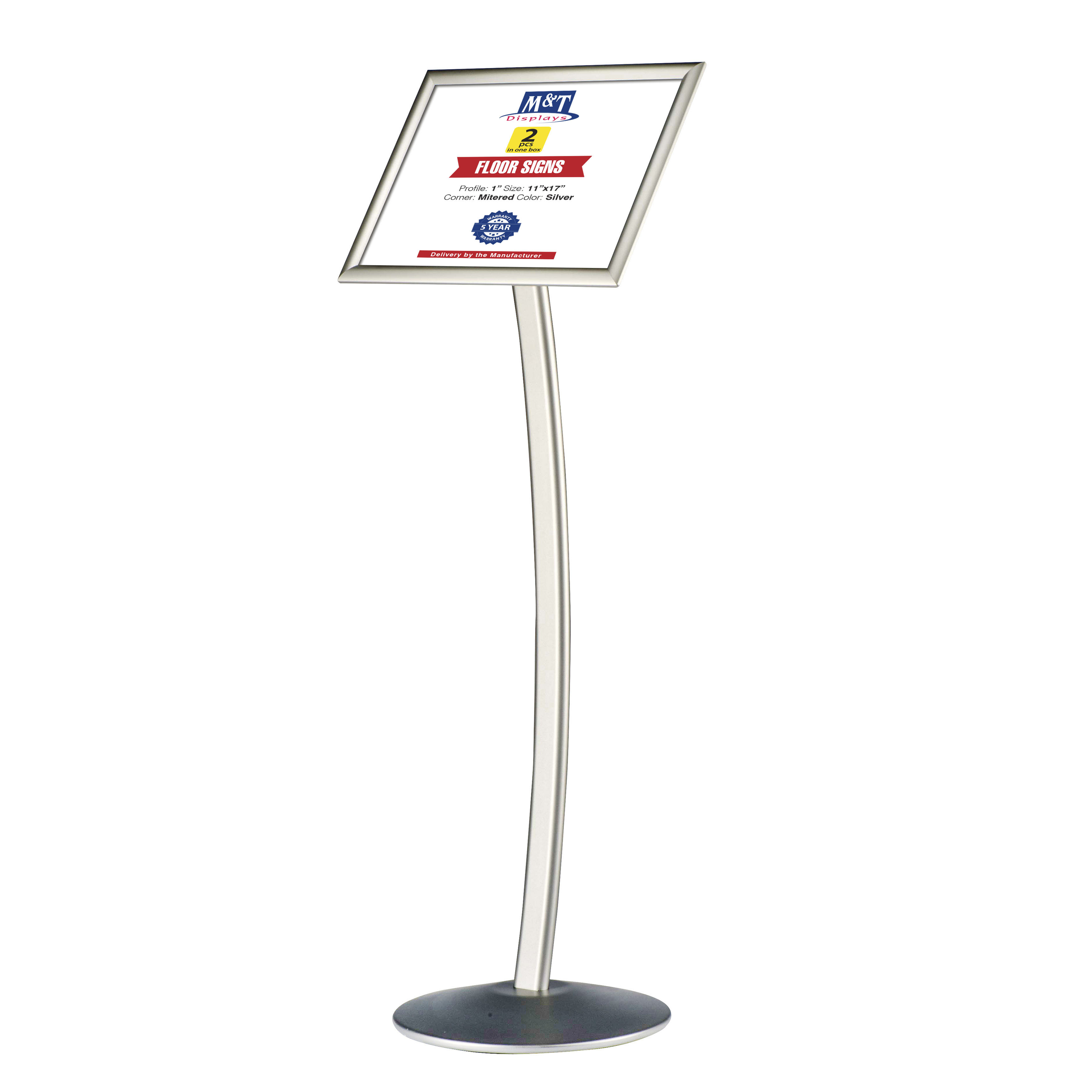 MT Displays Pedestal Curved Sign Menu Holder | Wayfair