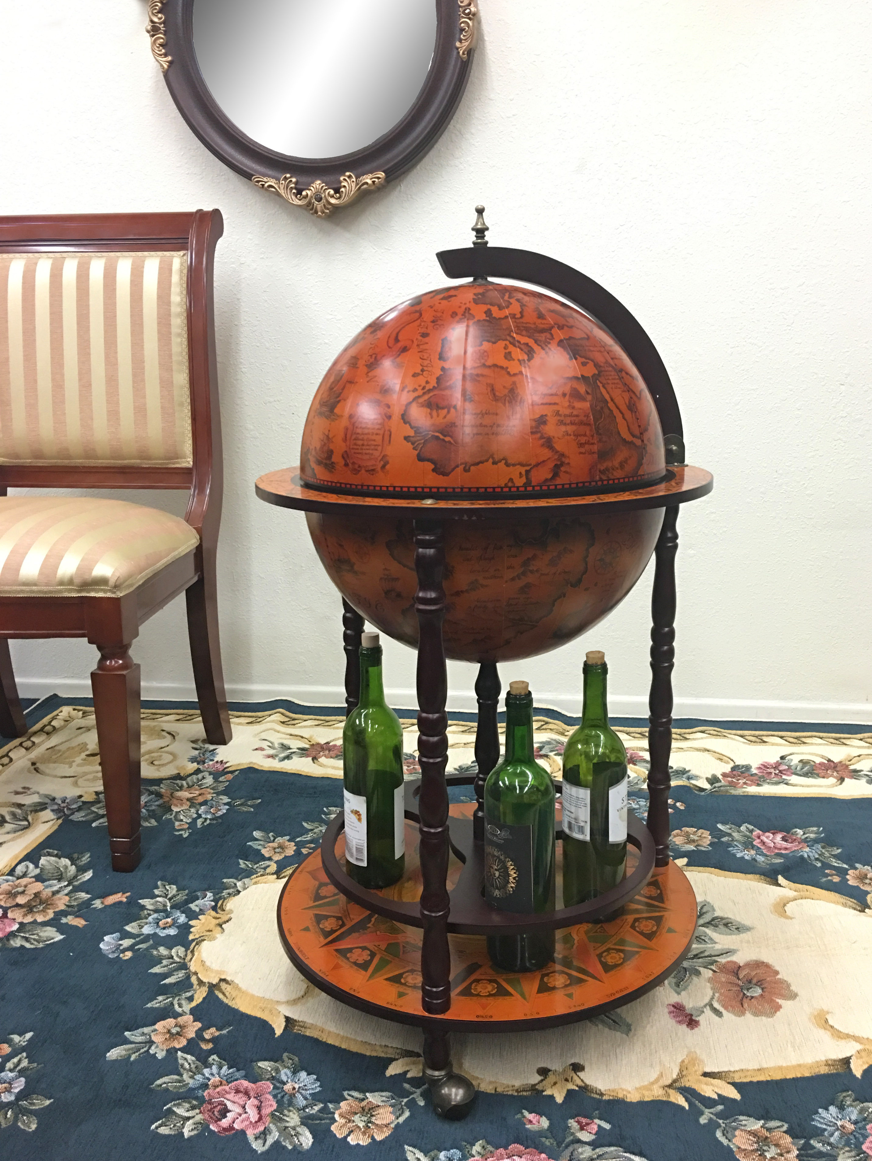 Three Star Old World Globe Bar & Reviews | Wayfair